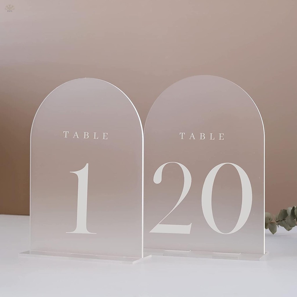 Frosted Arch Table Numbers for Wedding Elegant Acrylic Display Signs ...