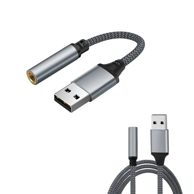 Usb External Audio Sound Card To 3.5mm Jack Adapter Stereo Speaker For ...