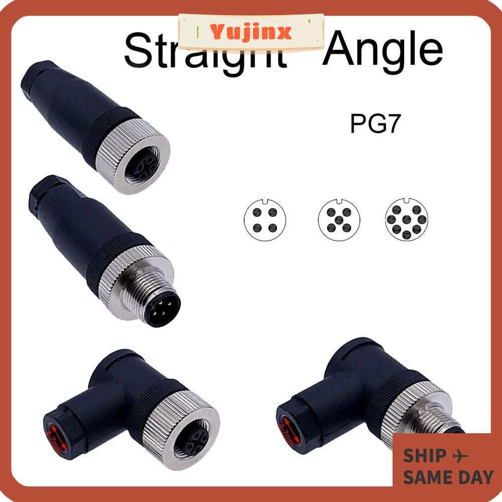 YUJINX M12 Sensor Connector, Male Female Socket Sensor Plug M12 ...