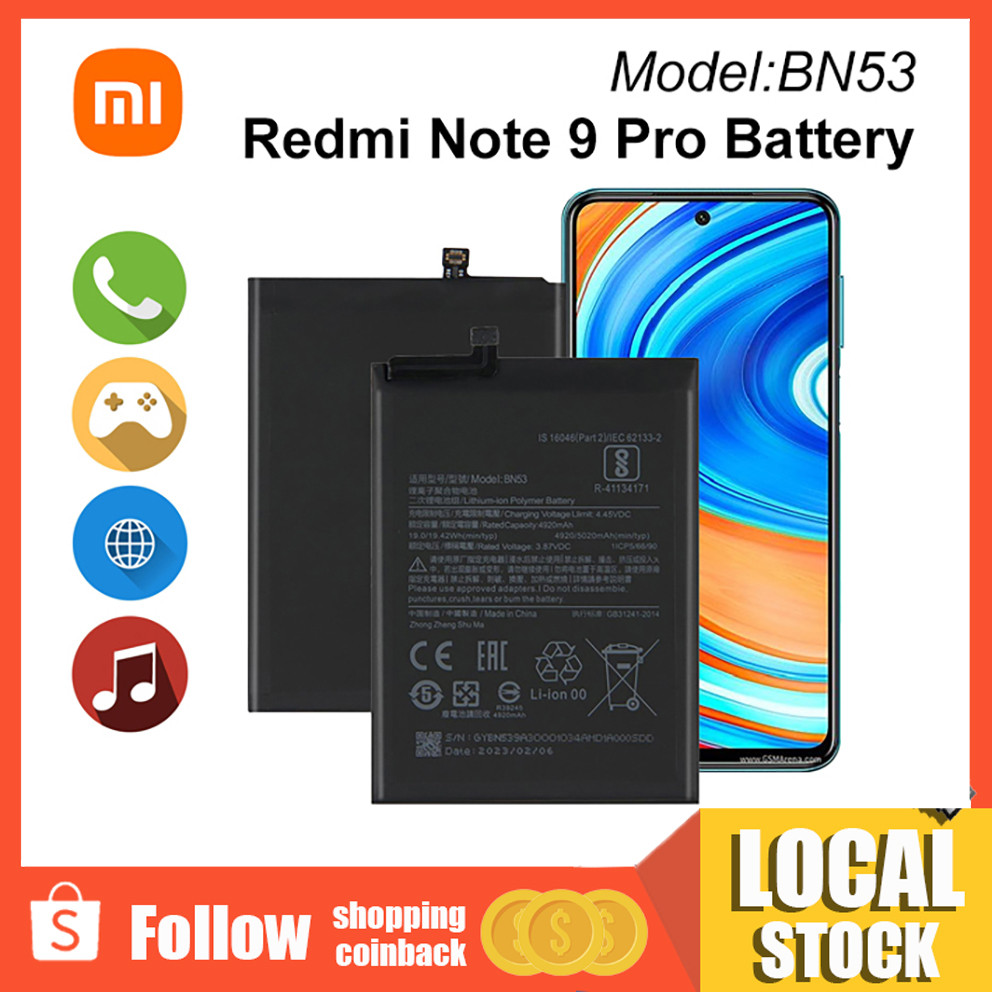 Xiaomi Redmi Note 9 Pro , 9S, Note 10 Pro Battery, Model BN53 High ...