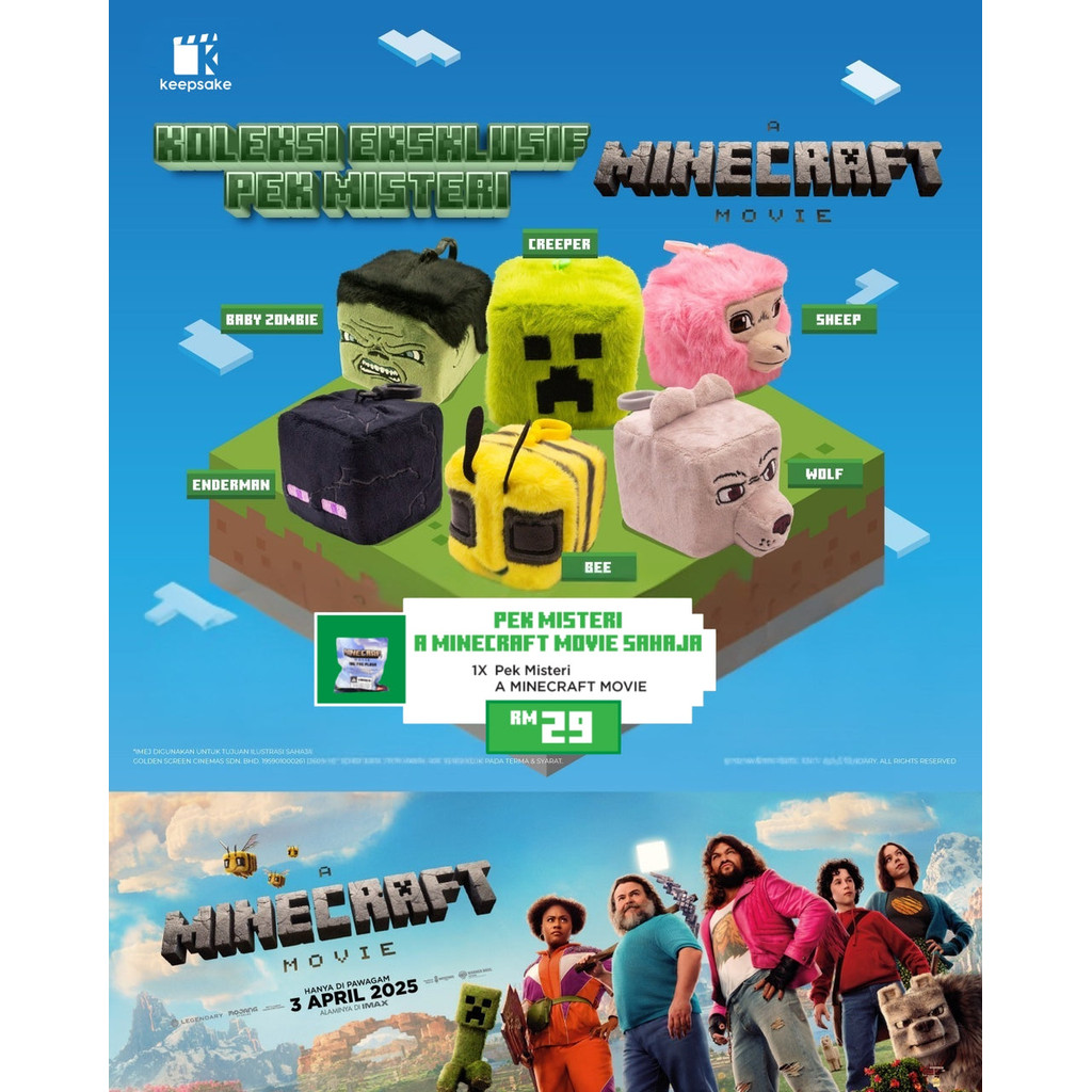 GSC Exclusive Minecraft Bag Tag Plush - Blind Pack | Shopee Philippines
