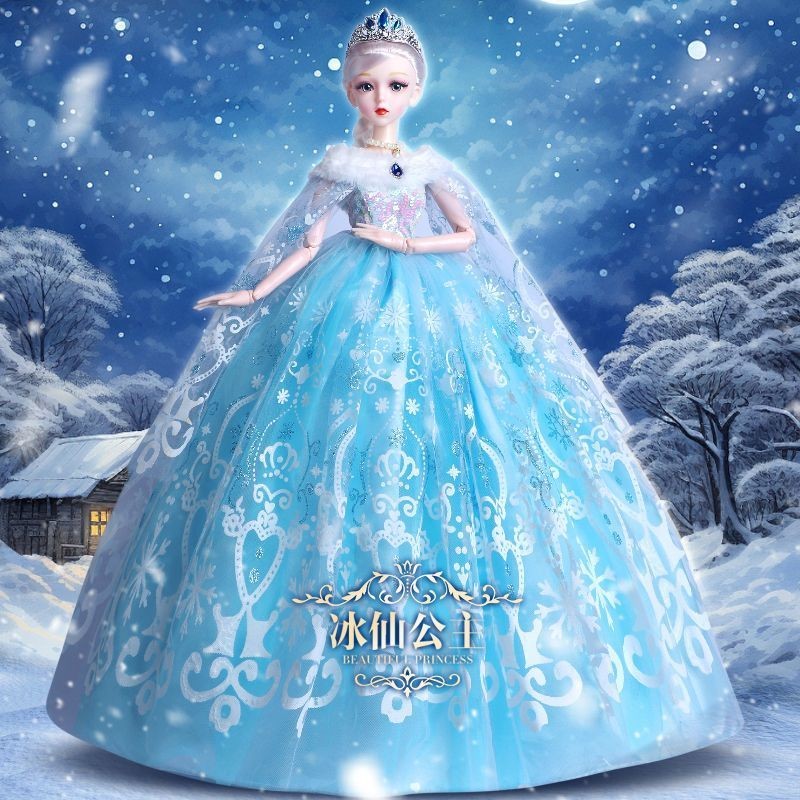 Princess Elsa Elsa Toy Barbara 2025 Doll Girl 60cm Dress Up Doll Elsa ...