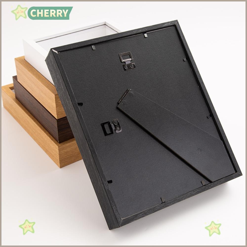 CHERRY3 Shadow Box Frame, Natral Wood Black Acrylic Wooden Photo Frame ...