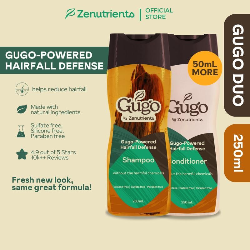 Zenutrients Gugo Duo 250mL Shampoo + 250mL Conditioner (Hairfall Rescue ...