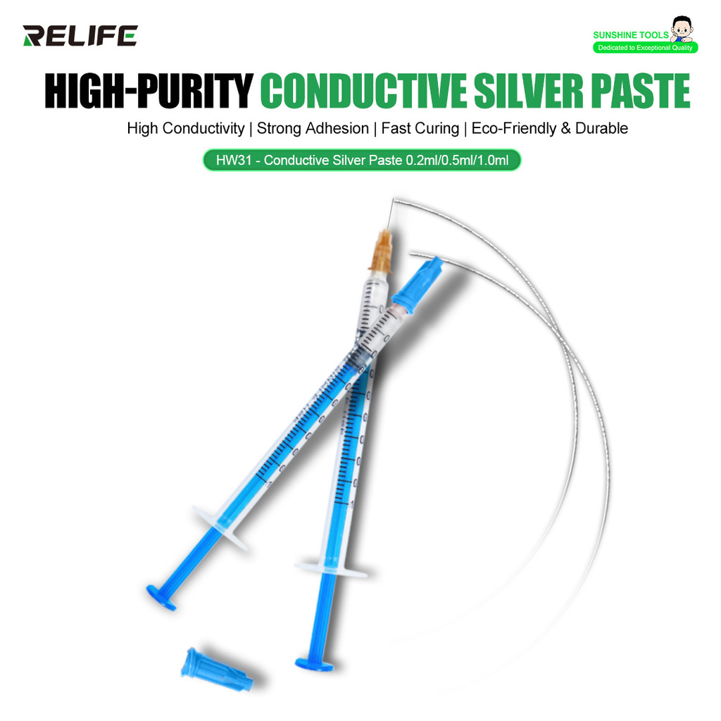 RELIFE HW31 Silver Conductive Paint Paste Wire Glue Electrically ...