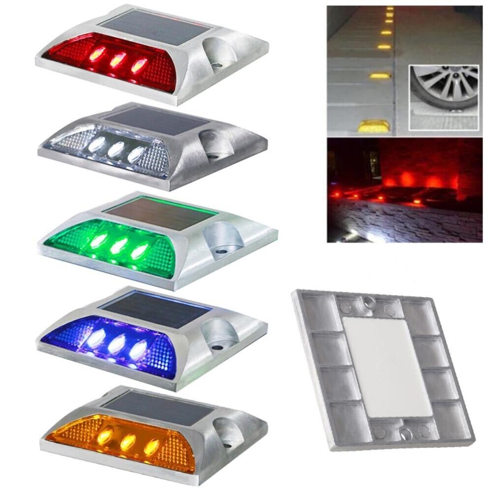 Outdoor Solar Square Aluminum Road Stud Light LED Flashing Blinking and ...