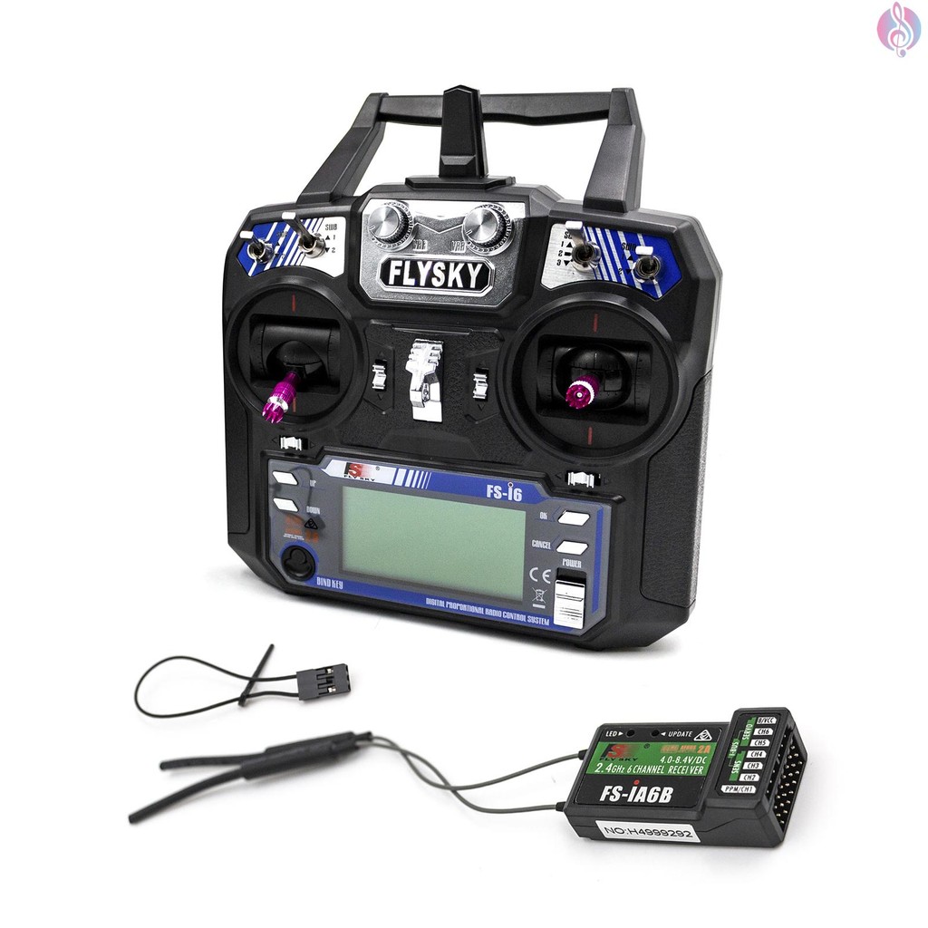Fast Shipping Flysky FS-i6 AFHDS 2A 2.4GHz 6CH Radio System Transmitter for RC Glider with FS ...