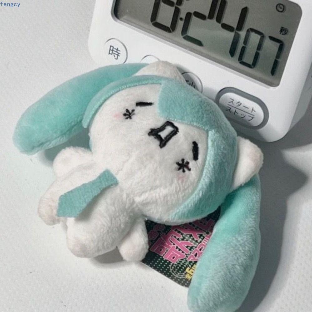 FENGCY Snow Miku Plush Keychain, Fluffy Soft Bandai Hatsune Miku Doll ...