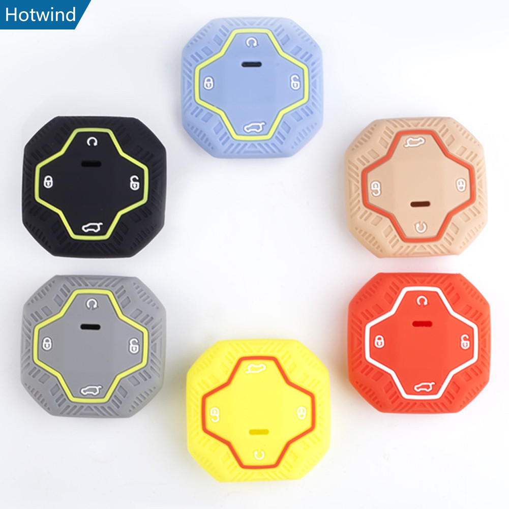 HW1 Silicone 4 Button Car Key Cases Cover Folding Remote Key Fob ...