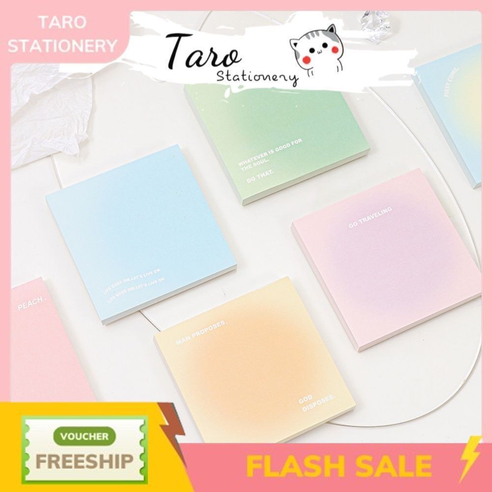 Set of 50 cute gradient colored mini sticky notes N07 Taro Stationery ...