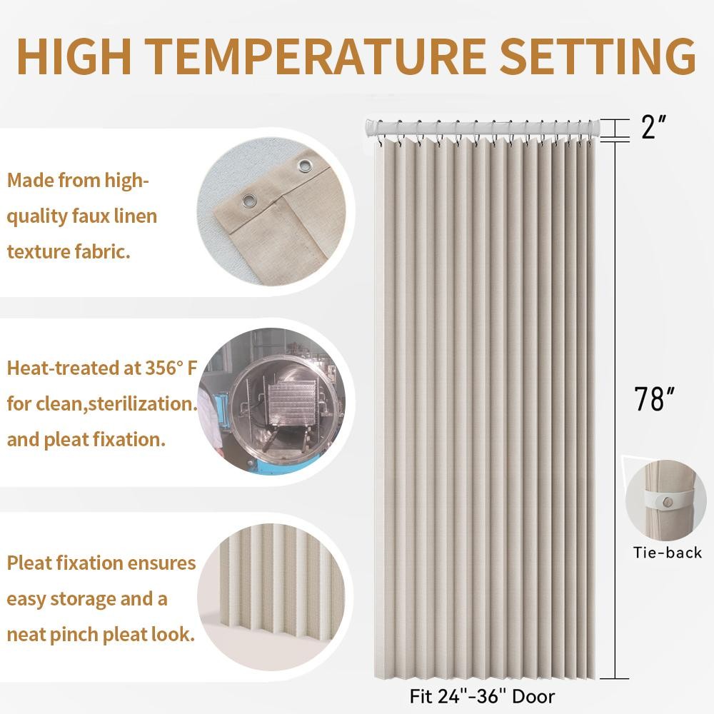 Room Partition Divider Curtains, Pleated Folding Door Curtain For ...