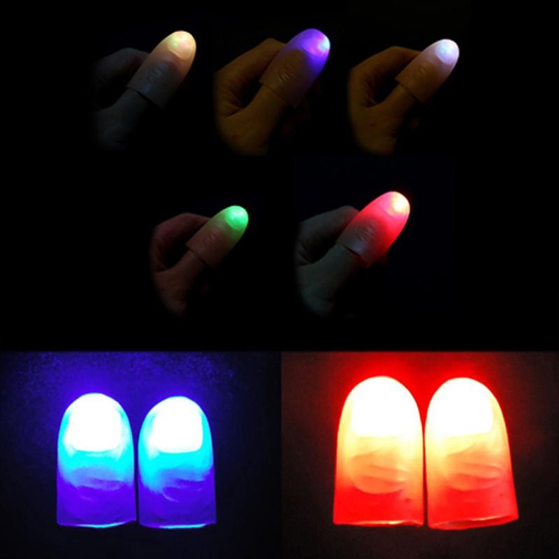 HAOS 2Pcs party magic light up glow thumbs fingers trick appearing ...