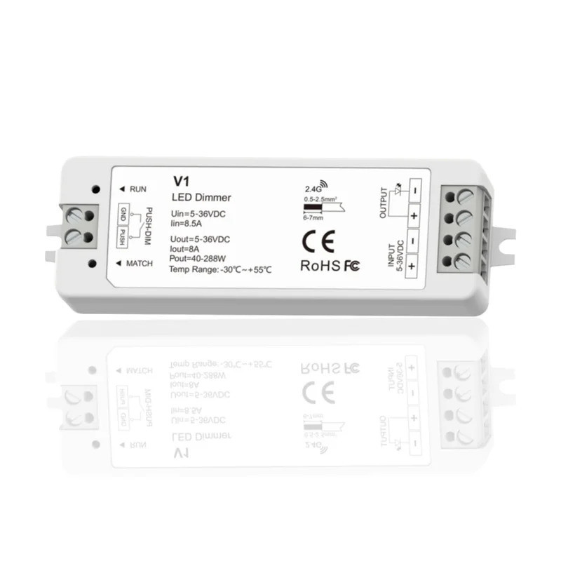 LED CV Controller DC 5V 12V 24V 36V Dimmer With Push Dimming Fade Mode ...