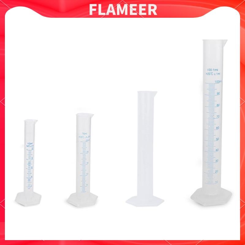 4x 10 25 50 100 ml Transparent Polypropylene Graduated Cylinder ...