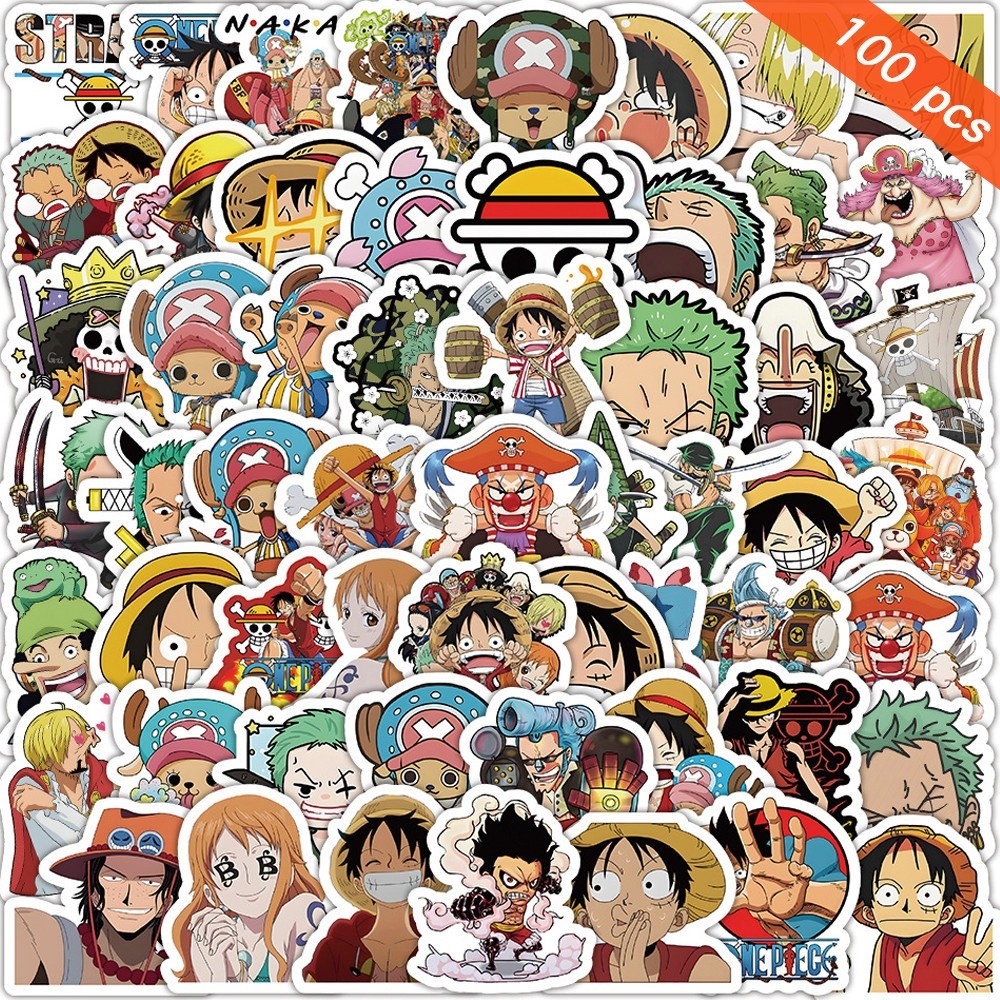 Y&P| ONE PIECE Stickers Set Japanese Anime Graffiti Waterproof Decals ...