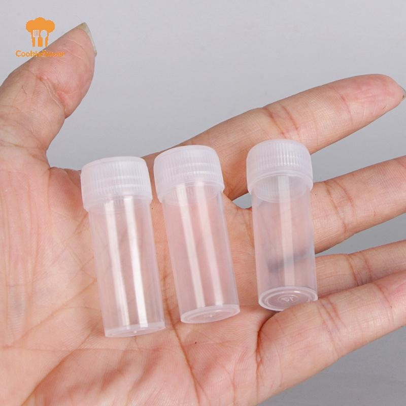 CKFR 20Pcs 5ml Plastic Bottle Vials Medicine Pill Liquid Powder Storage ...