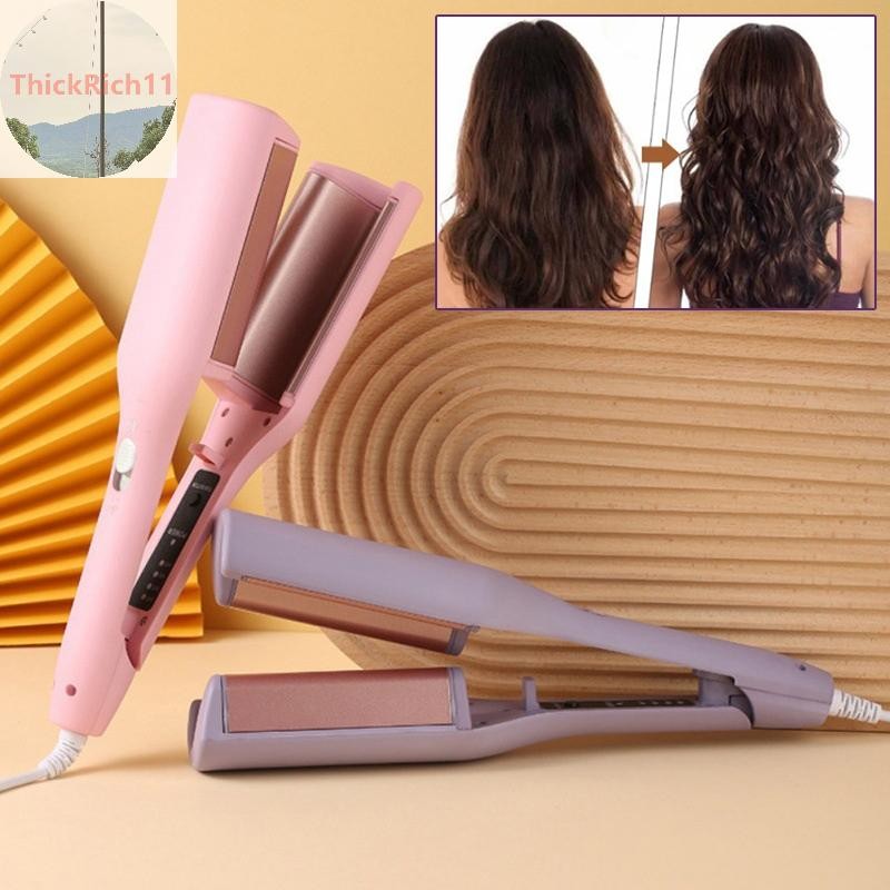 ThickRich 32mm Hair Curler Ceramic Curling Iron Big Wave Deep Wavy ...