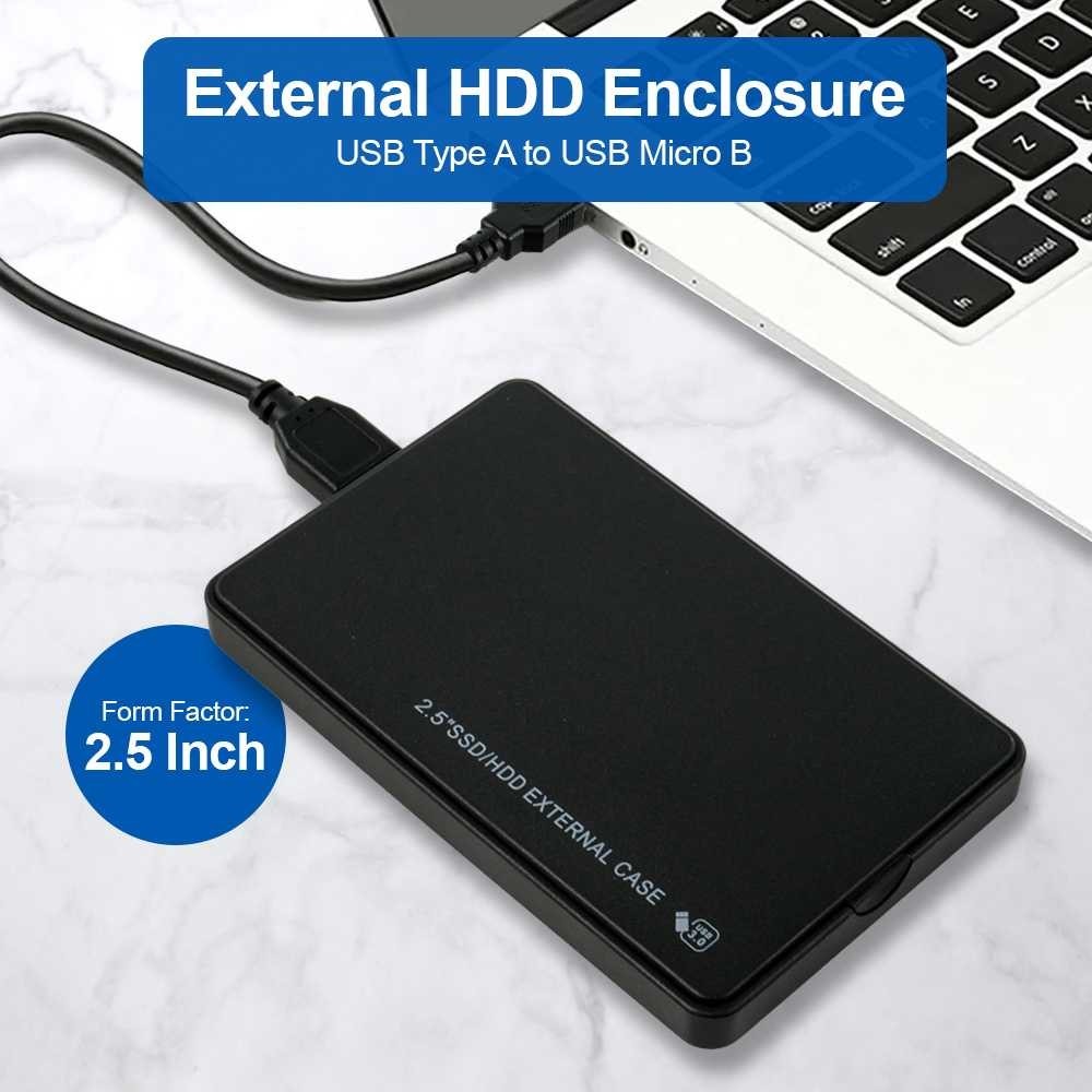 Lengtion External HDD Enclosure USB Type A to USB Micro B Superspeed ...