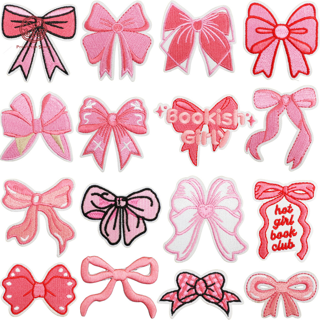 Pro Patch Store Pink Bow Series DIY Embroidery Patches for Embroidery ...