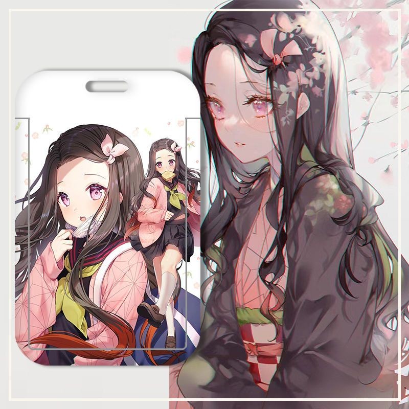 Demon Slayer Nezuko Kamado DIY Student Card Set Campus Card Bus Card ...