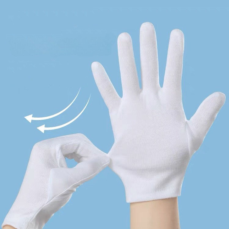 【COD】12Pairs Cotton White Work Safety Gloves For Coin Jewelry ...