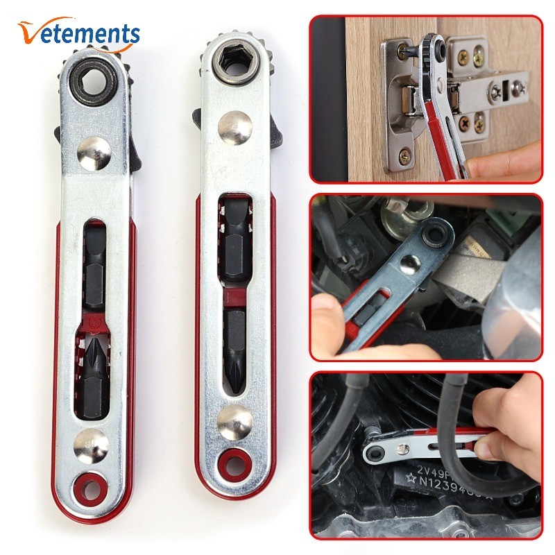 Ratchet Wrench Cross-shaped Hexagonal Screwdriver - Multi-function Two ...