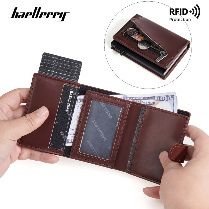 Baellerry Card Holder Wallet # K9320 Side Push Aluminum Box RFID ...