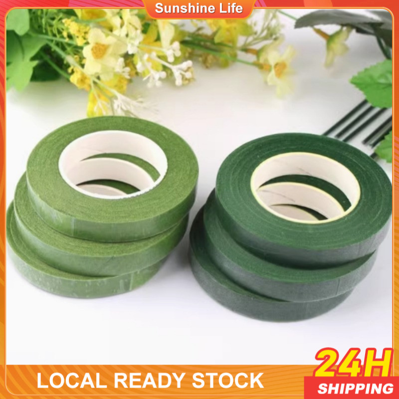 5 PCS Floral Tape Flower Tape Florist Elastic Tape Self Adhesive Green ...