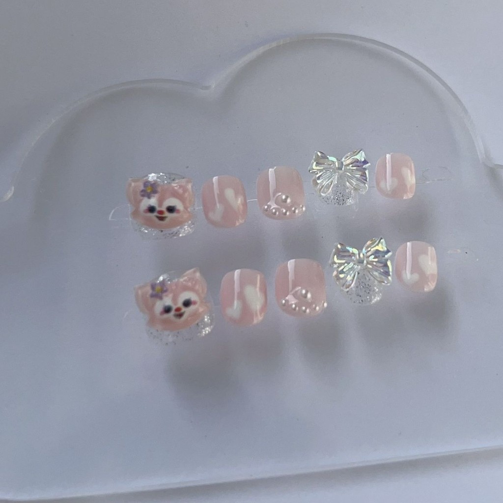 Lingna Belle Hand-Painted Heart Aurora Bow Hand-Weared Armor | Shopee ...