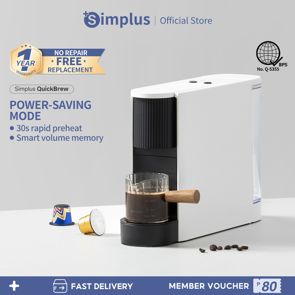Simplus Coffee Maker 20Bar Espresso Capsule Coffee Machine 2-Cup Size ...