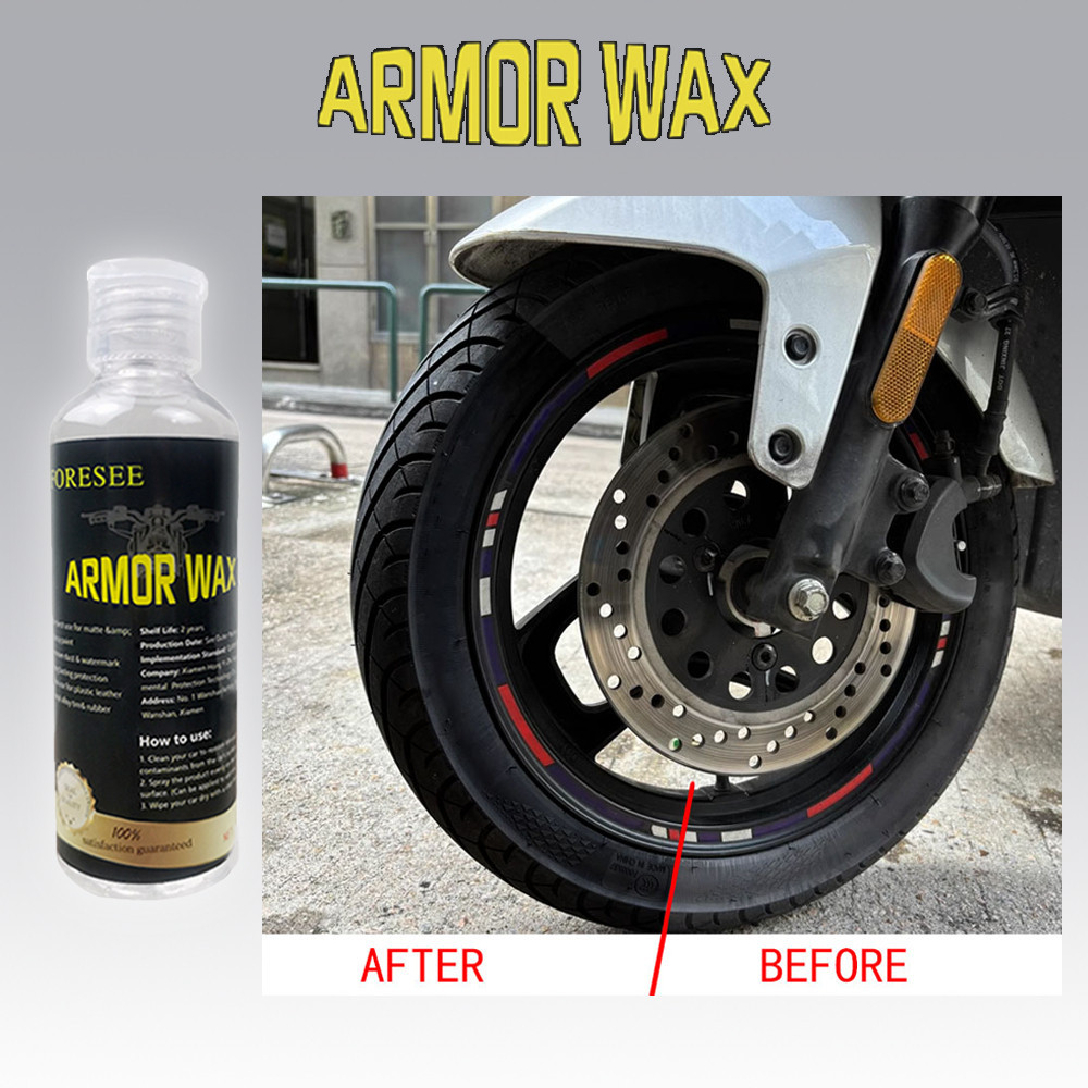 Motorcycle Armor Wax 100ml Cleaning Refurbishing agent for Glossy and ...
