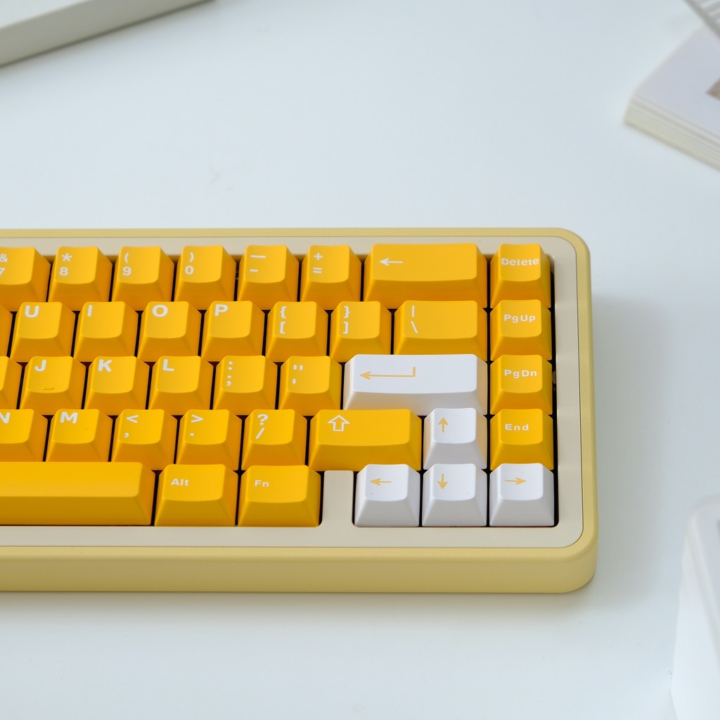 Orange White Cherry Profile PBT Double Shot Keycaps 130 Keys for MX ...