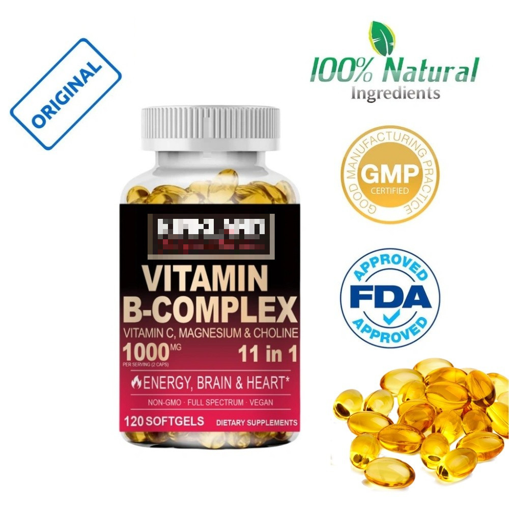 Vitamin B Complex Capsules 11-in-1 Supports for Energy, Enhances Heart ...