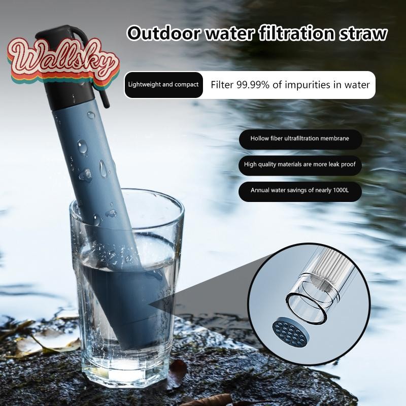 Wallsky> 1pcs Outdoor Mini Water Filter Straw Emergency Portable Water ...