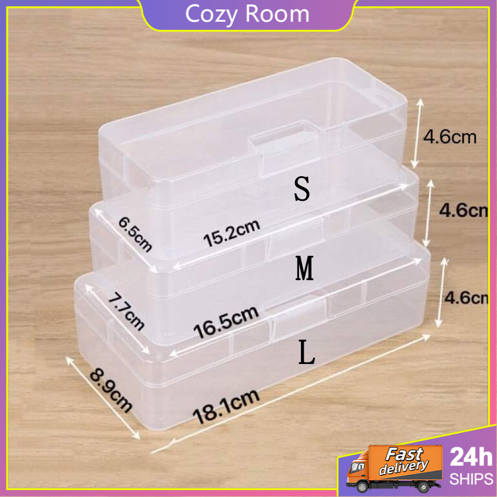 PP Transparent Storage Box with Latch Plastic Clear Sorting Box Display ...