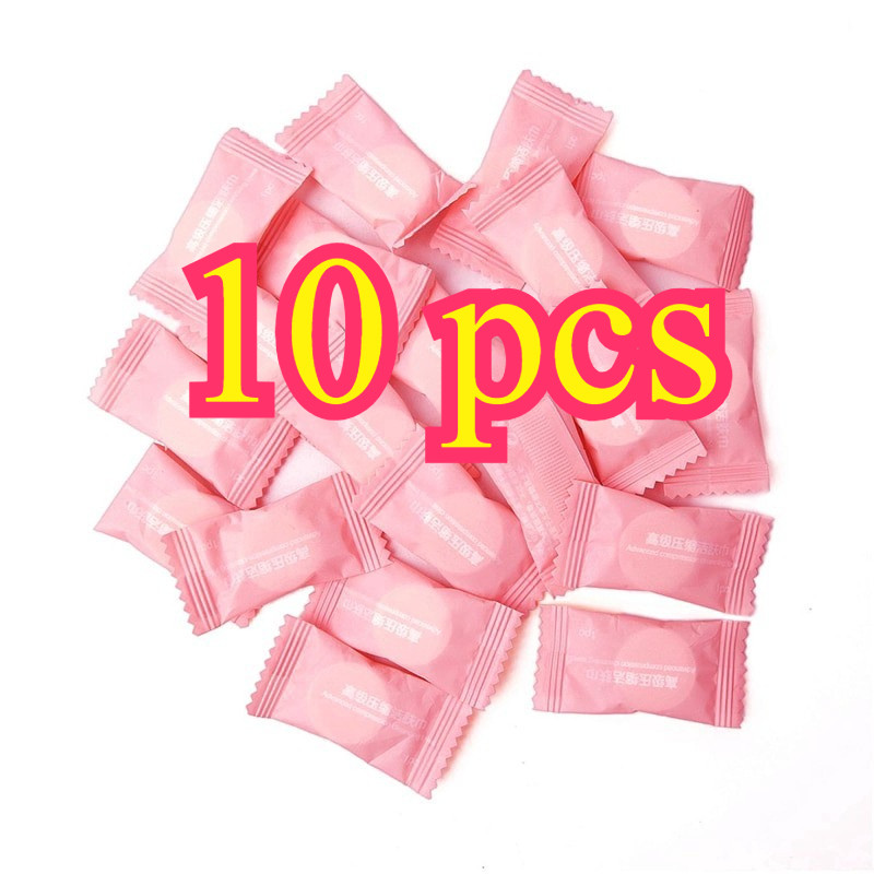 Amanda.Mill 10pcs Compressed Towel Disposable Candy Cotton Cleansing ...