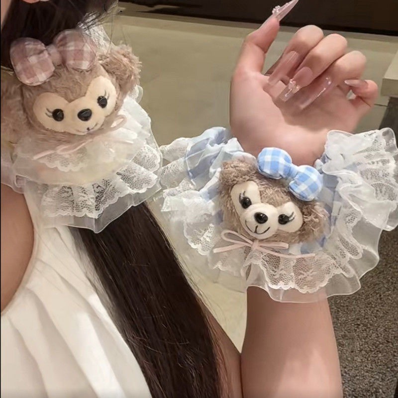 Super cute Duffy bear lace hair band~ really sweet 2025 girl matching ...