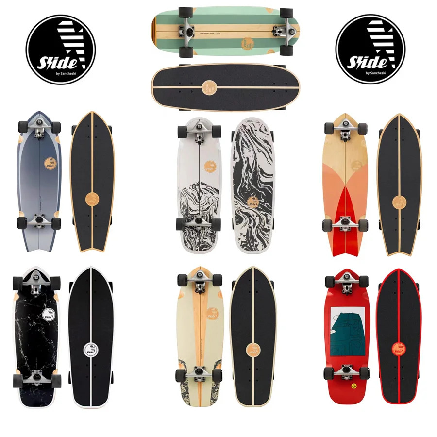 slide surf skateboard decks trucks wheels bearings whole kit and slide ...
