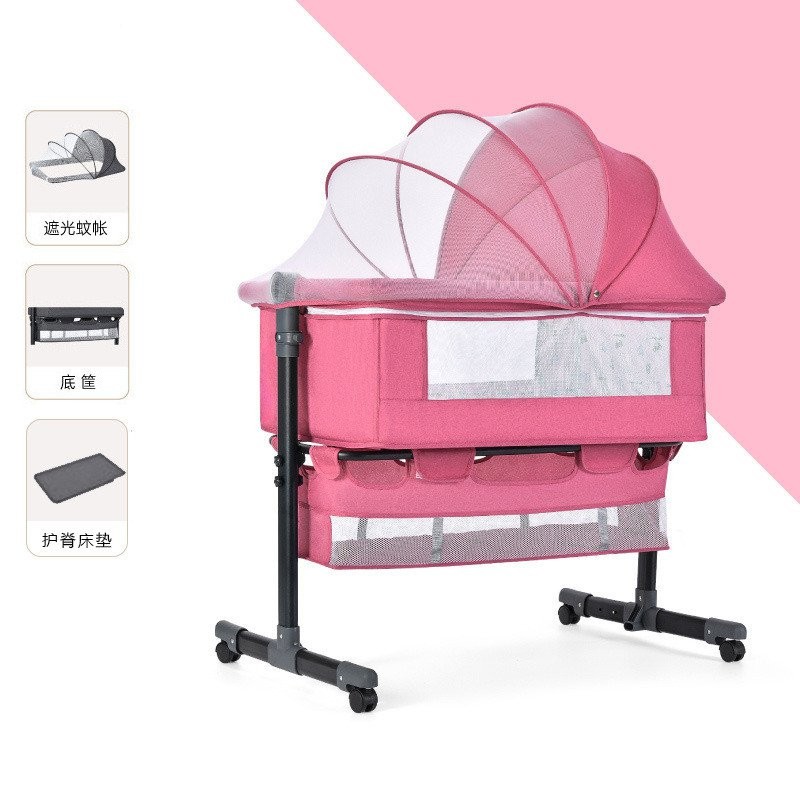 Multifunctional Newborn Bassinet Movable Bed with Folding Bed Side Bed Baby Game Bed with Diaper ...