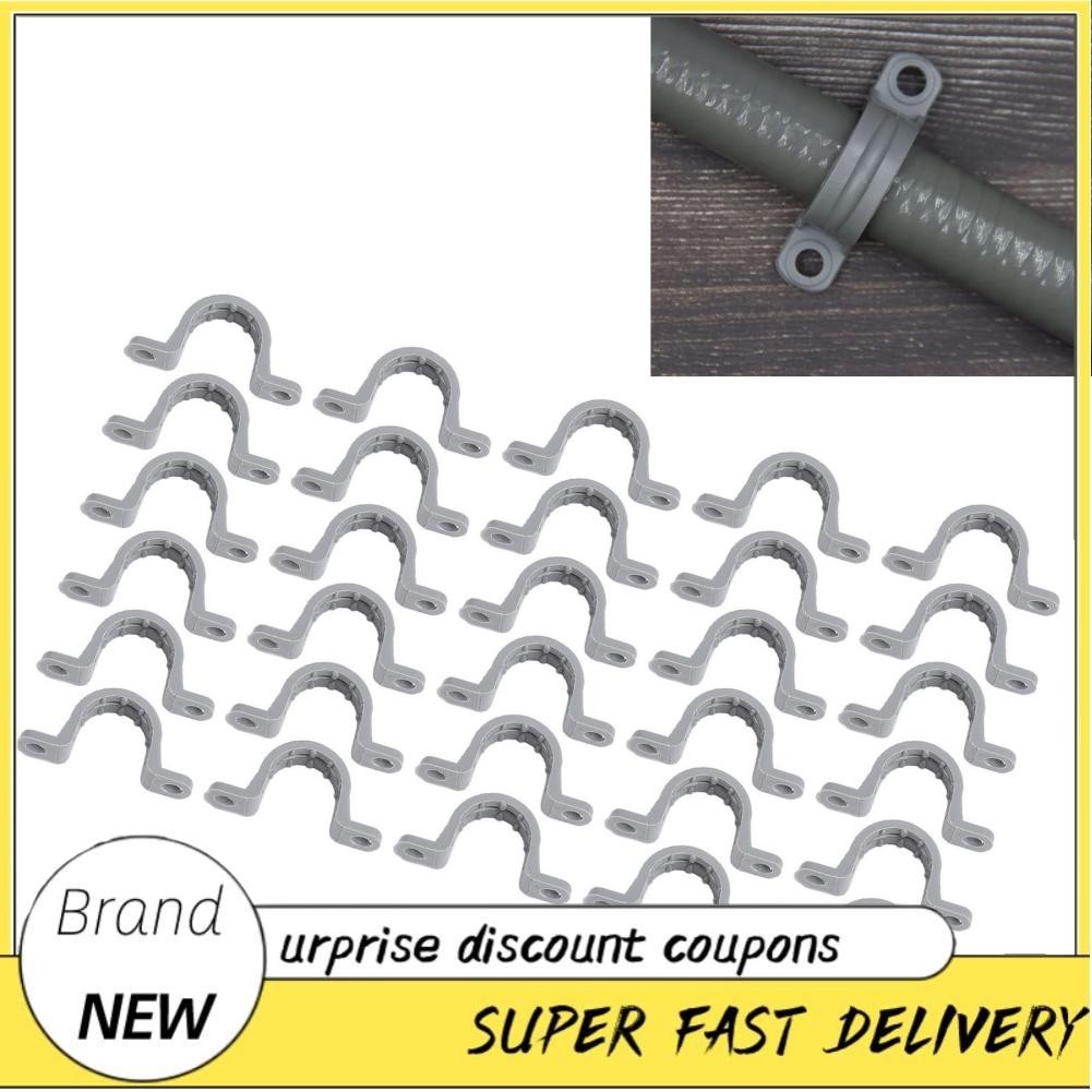 Freemarket Electrical Conduit Clamp 30Pcs U Bracket Pipe 2 Holes for ...