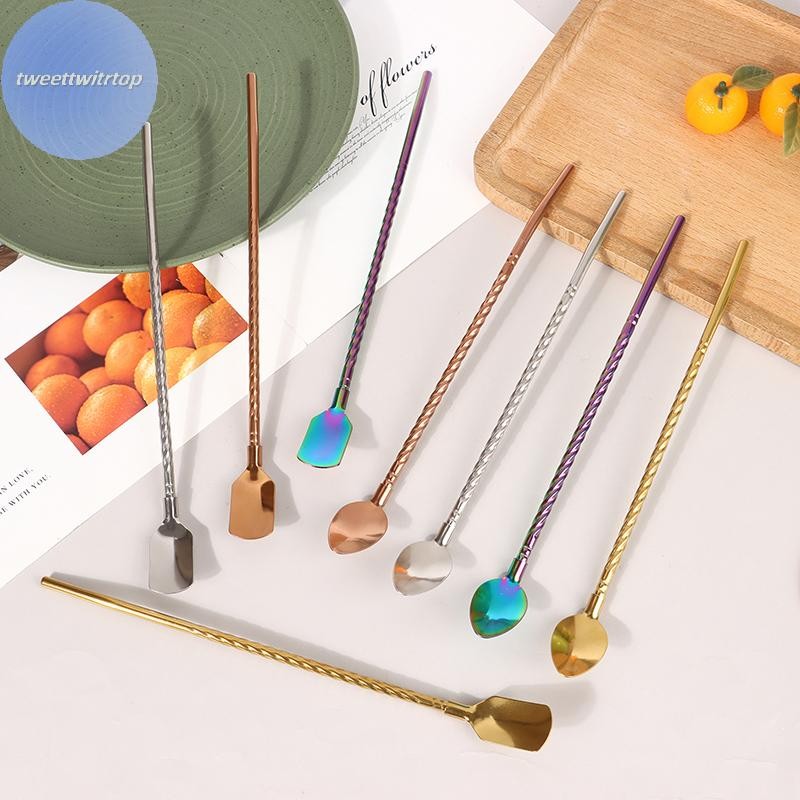 TRTOP Stainless Steel Stir Bar Spoon Mixing Ounces Cocktail Spoon ...