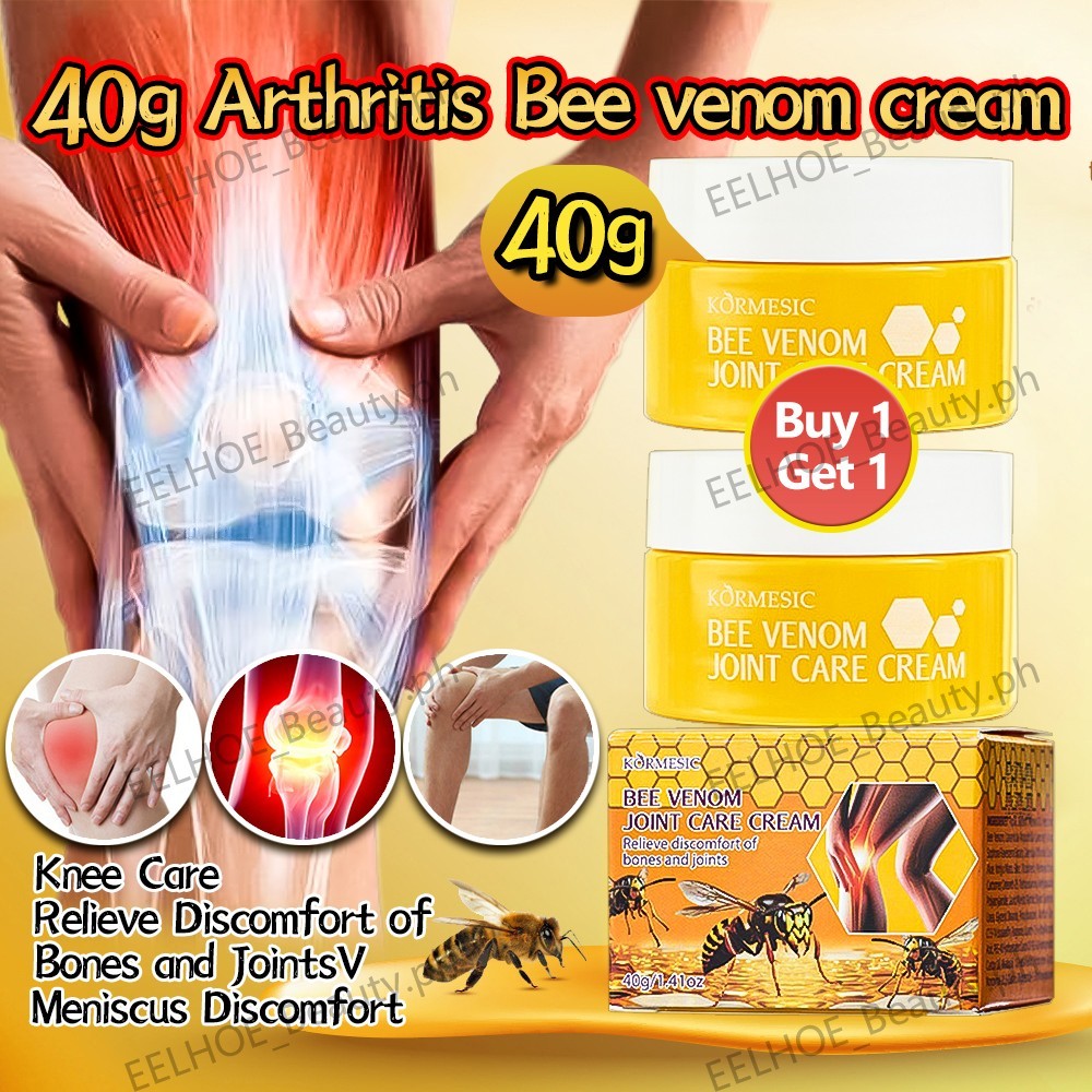 KORMESIC Bee Venom Joint Care Cream 40g - Pain Relief for Knees, Back ...