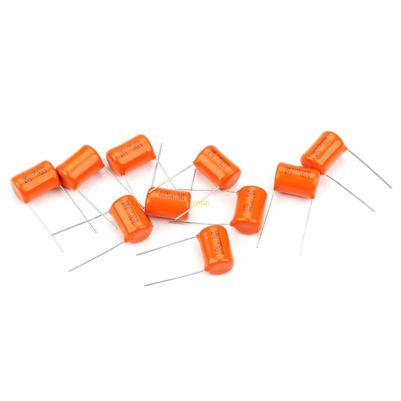 youn 10Pcs Orange Drop Capacitors Tone Caps 200V715P 047uf Electric ...