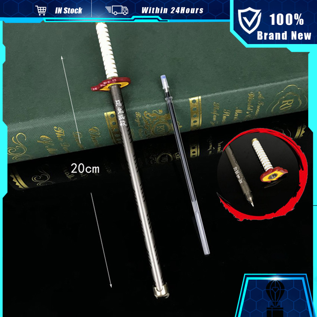 Katana Ballpen Demon Slayer Sword Gel Pen Black Refill Ink Pen Anime ...