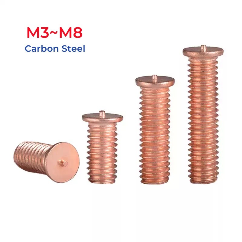 Carbon Steel Copper Plated Welding Screw M3 M4 M5 M6 M8 Spot Welding ...