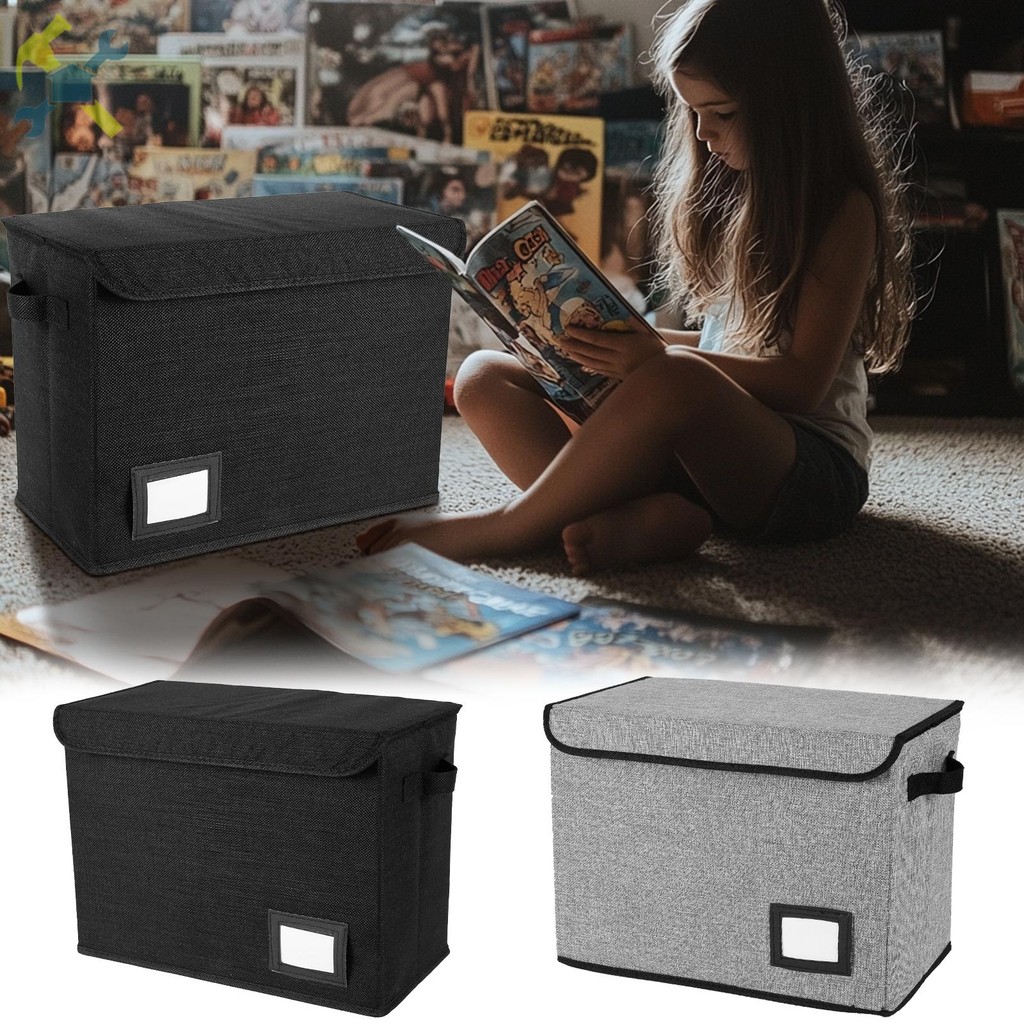 Comic Book Storage Box Foldable Comic Book Bin Washable Integrated ...