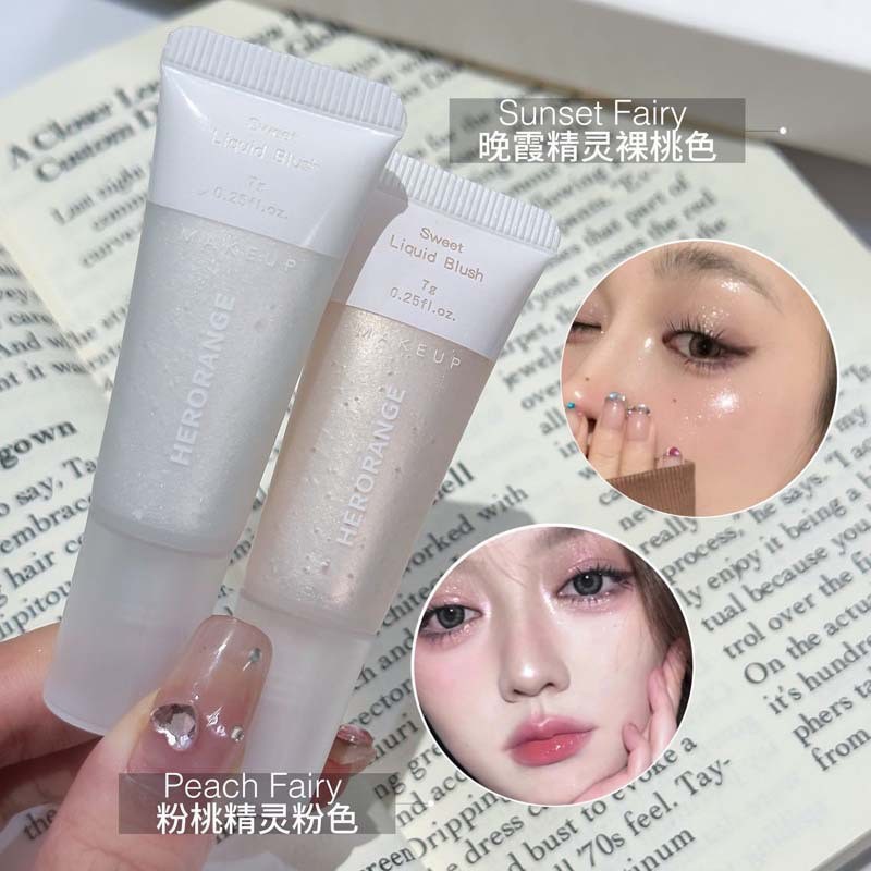 HERORANGE~Monochrome Liquid Blush High Light a Drop of Tears Pearl Thin ...