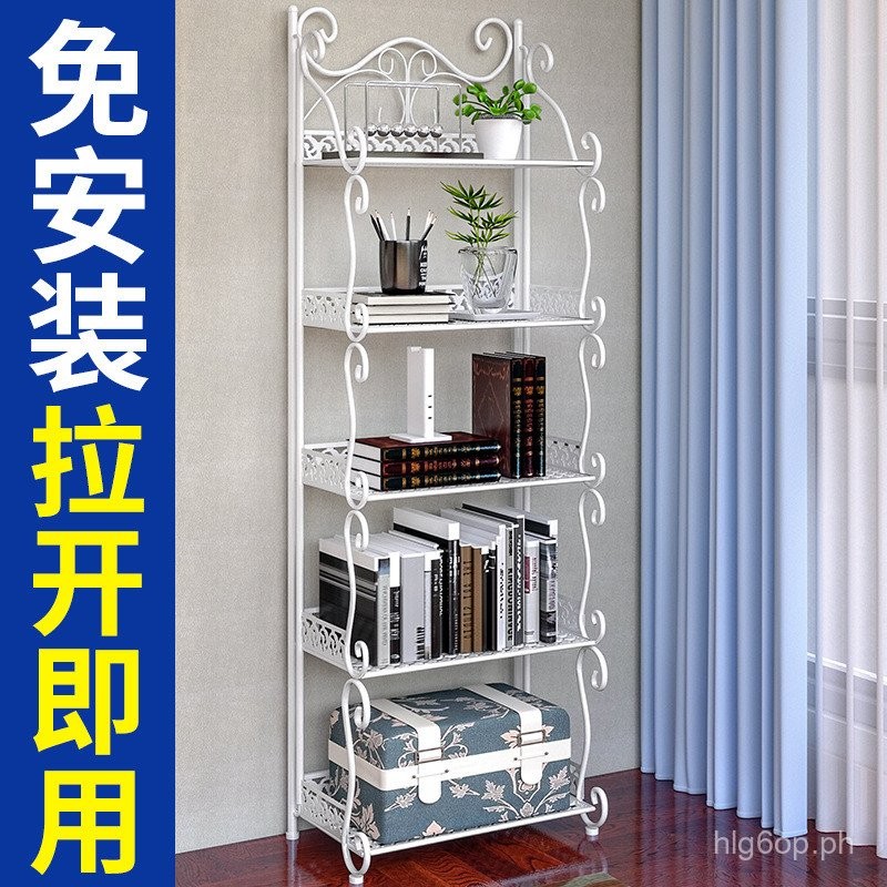 FNN1Wholesale Wrought Iron Bookcase Storage Rack Floor Display Rack ...