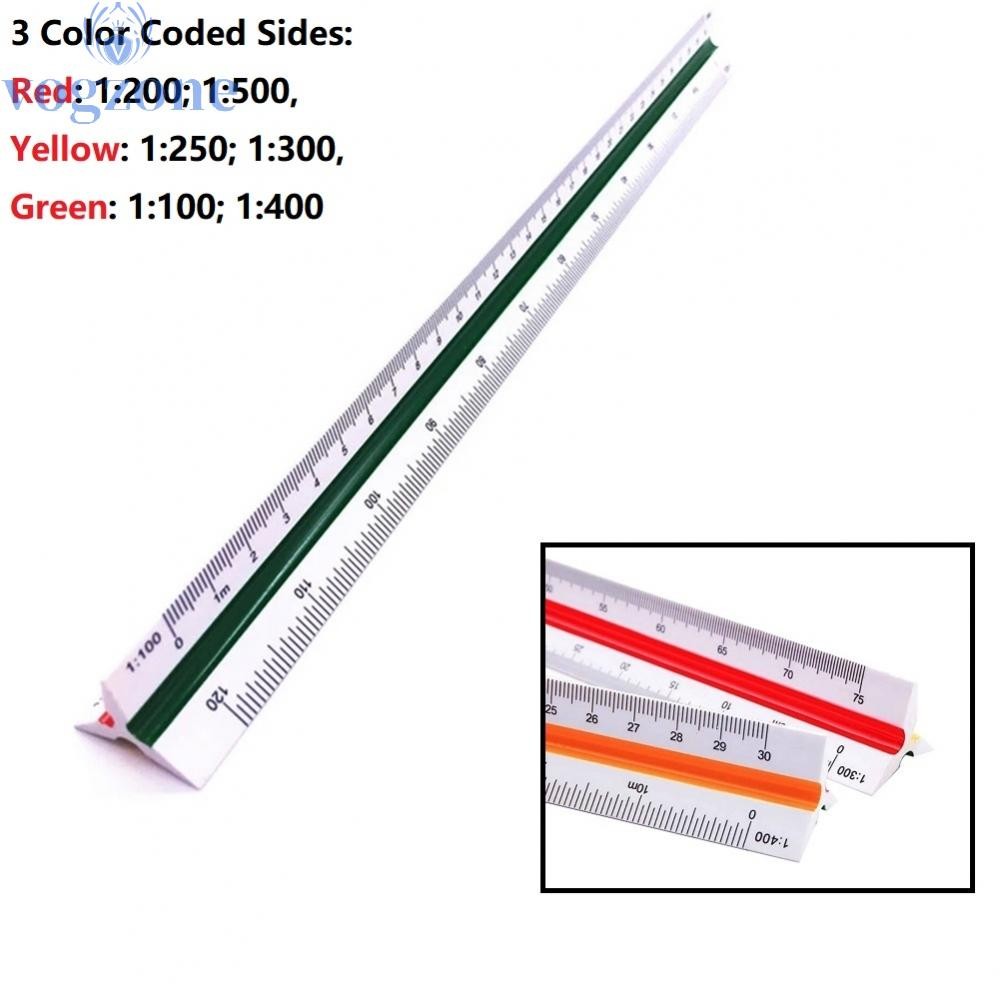 Triangular Metric Scale Ruler 30cm Color Coded Sides Architectural ...