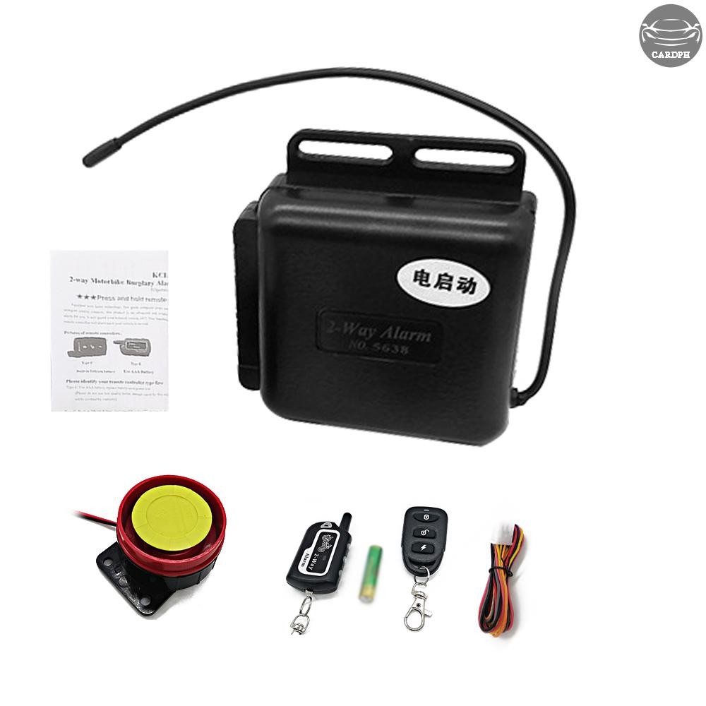 Motorcycle Anti-Theft Alarm System 2-Way Wireless Remote Engine Starter ...